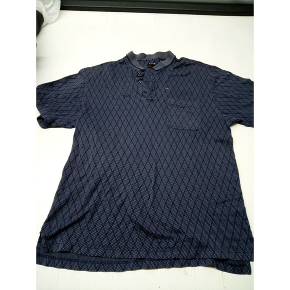 Izod | Shirts | Izod Mens Golf Polo Shirt Pocket Coolfx Size L Short Sleeve Navy Geometric ...